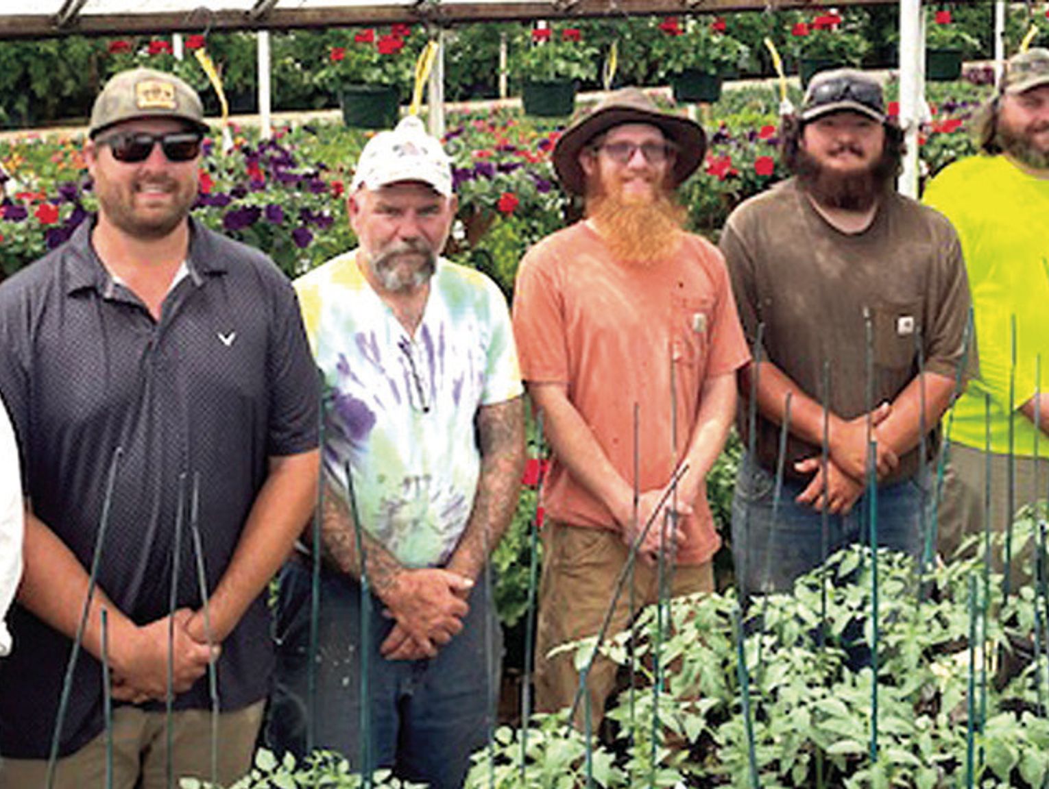 Getting The Hanging Baskets Ready