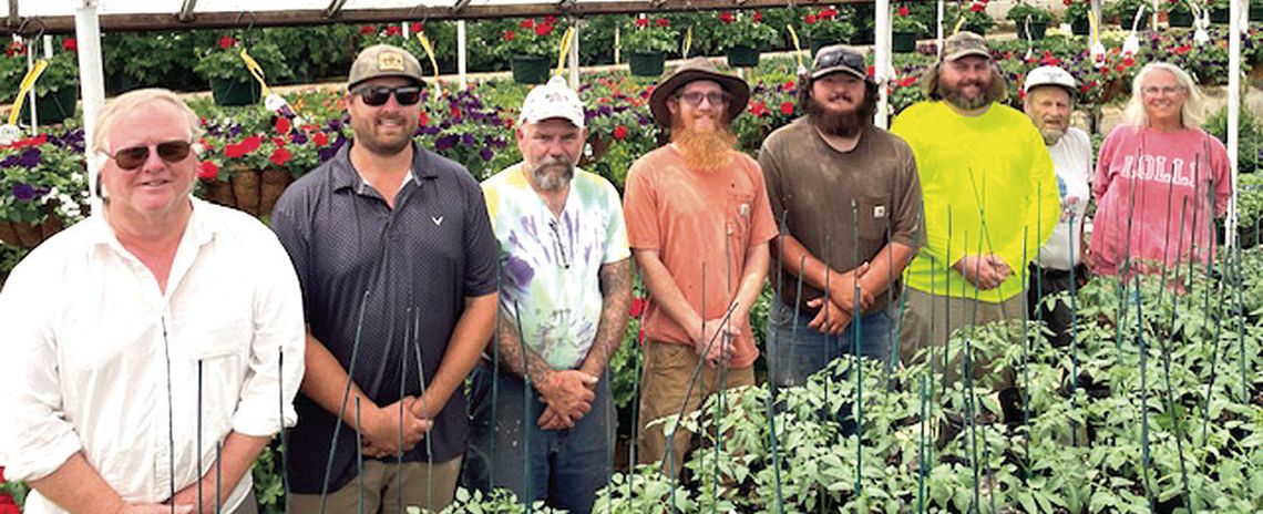 Getting The Hanging Baskets Ready