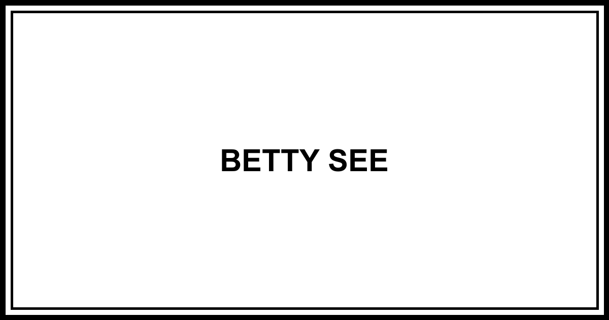 Obituary: BETTY SEE