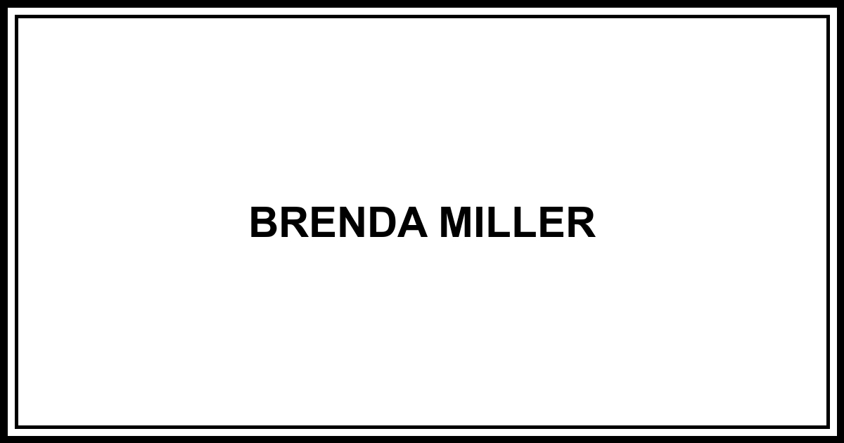 Obituary: BRENDA MILLER