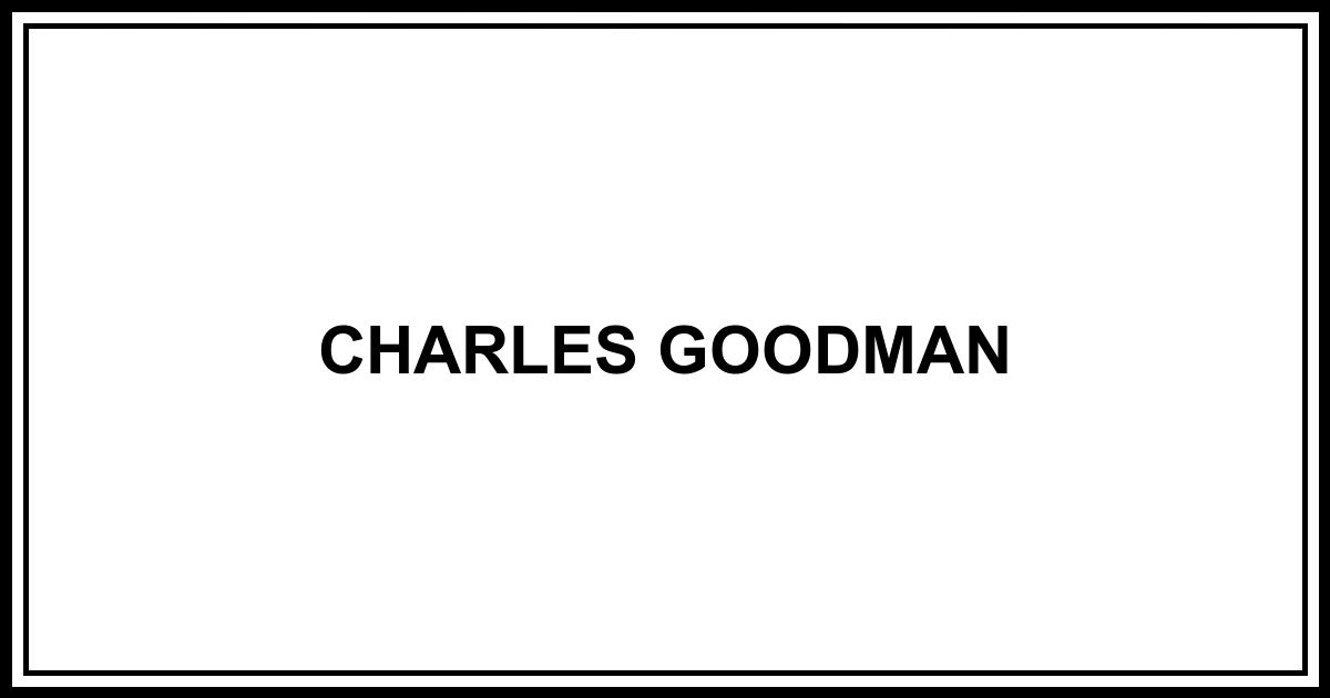 Obituary: CHARLES GOODMAN