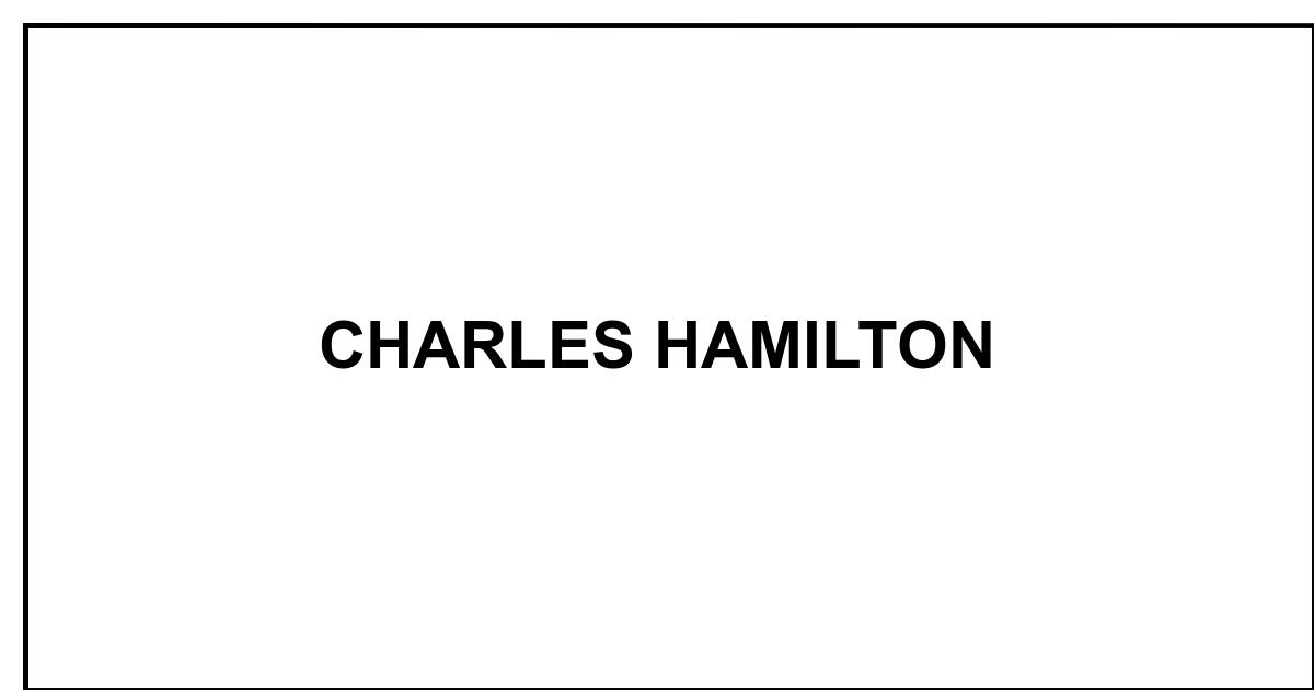 Obituary: CHARLES HAMILTON