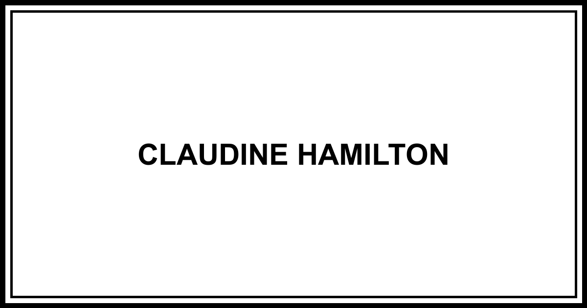 Obituary: CLAUDINE HAMILTON