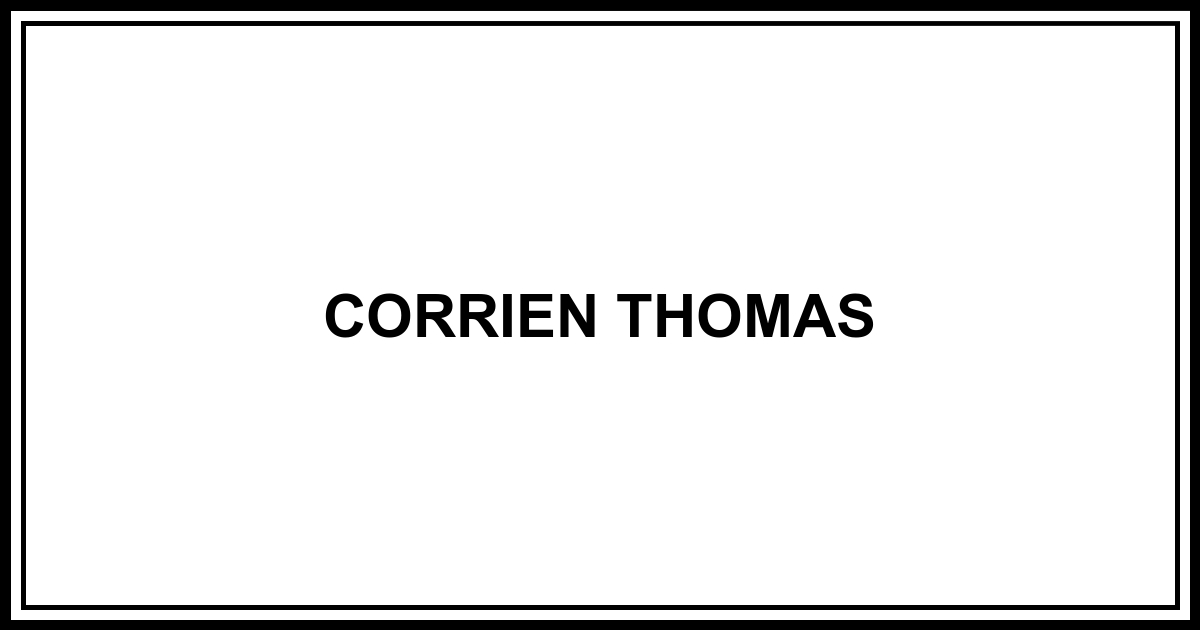 Obituary: CORRIEN THOMAS