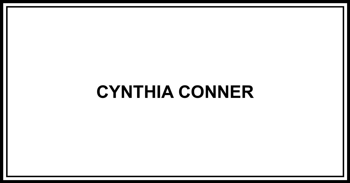 Obituary: CYNTHIA CONNER