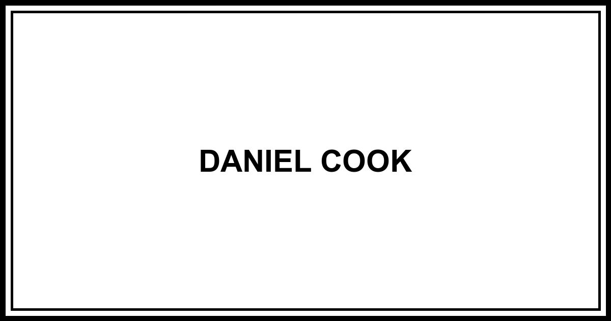 Obituary: DANIEL COOK