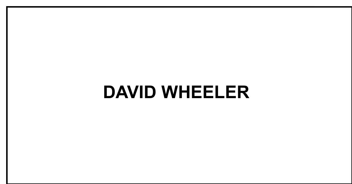 Obituary: DAVID WHEELER