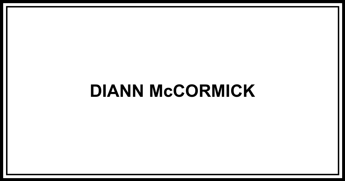 Obituary: DIANN McCORMICK
