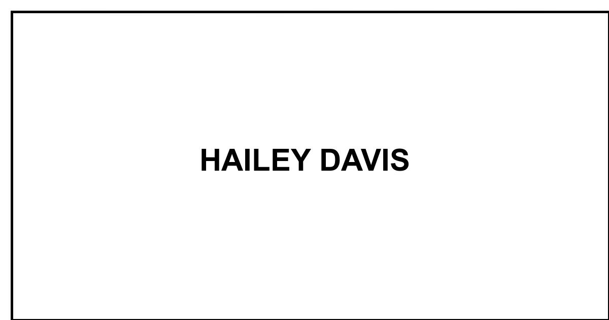 Obituary: HAILEY DAVIS