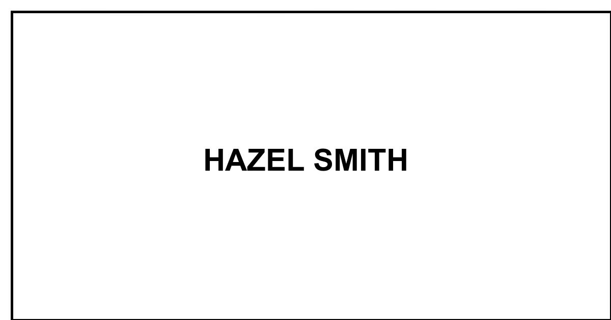 Obituary: HAZEL SMITH