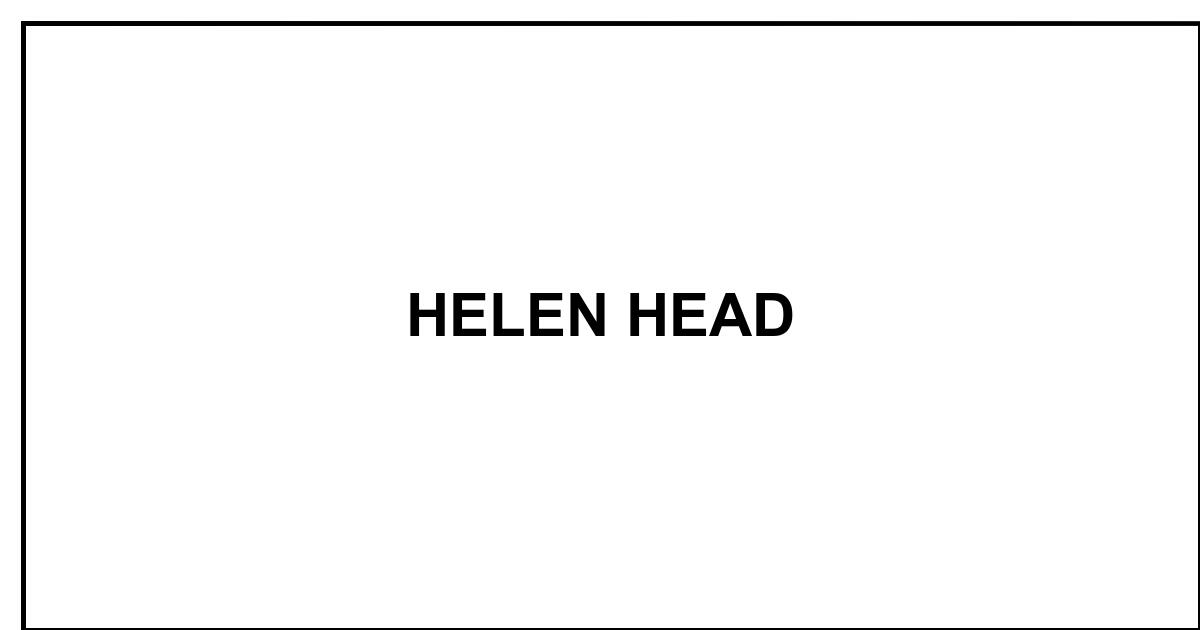 Obituary: HELEN HEAD