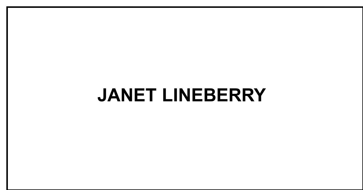 Obituary: JANET LINEBERRY