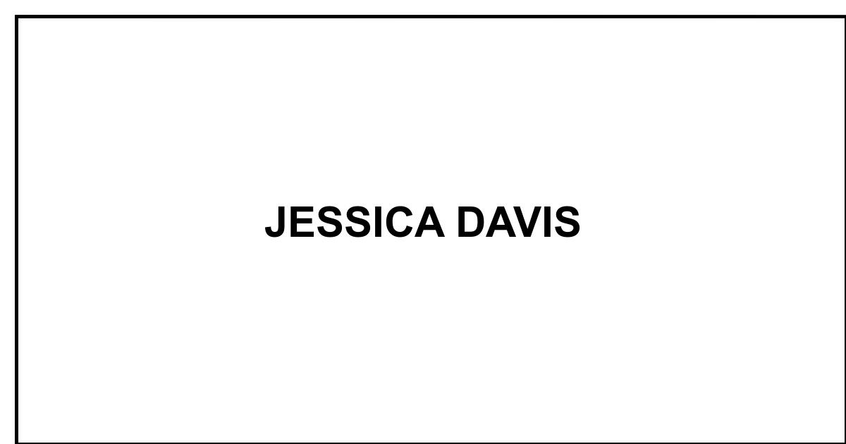Obituary: JESSICA DAVIS