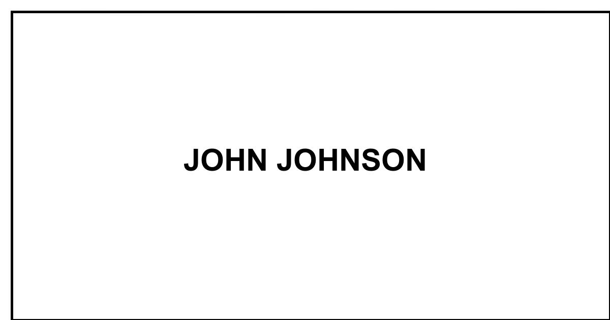 Obituary: JOHN JOHNSON