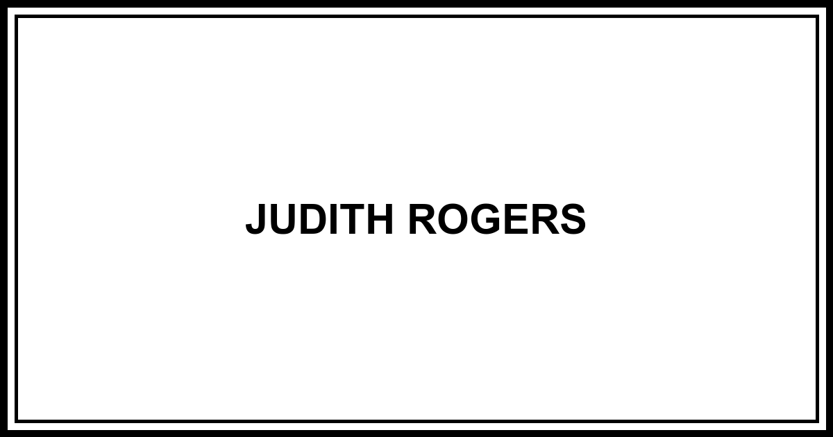 Obituary: JUDITH ROGERS