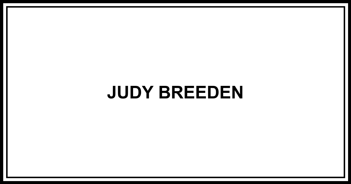 Obituary: JUDY BREEDEN