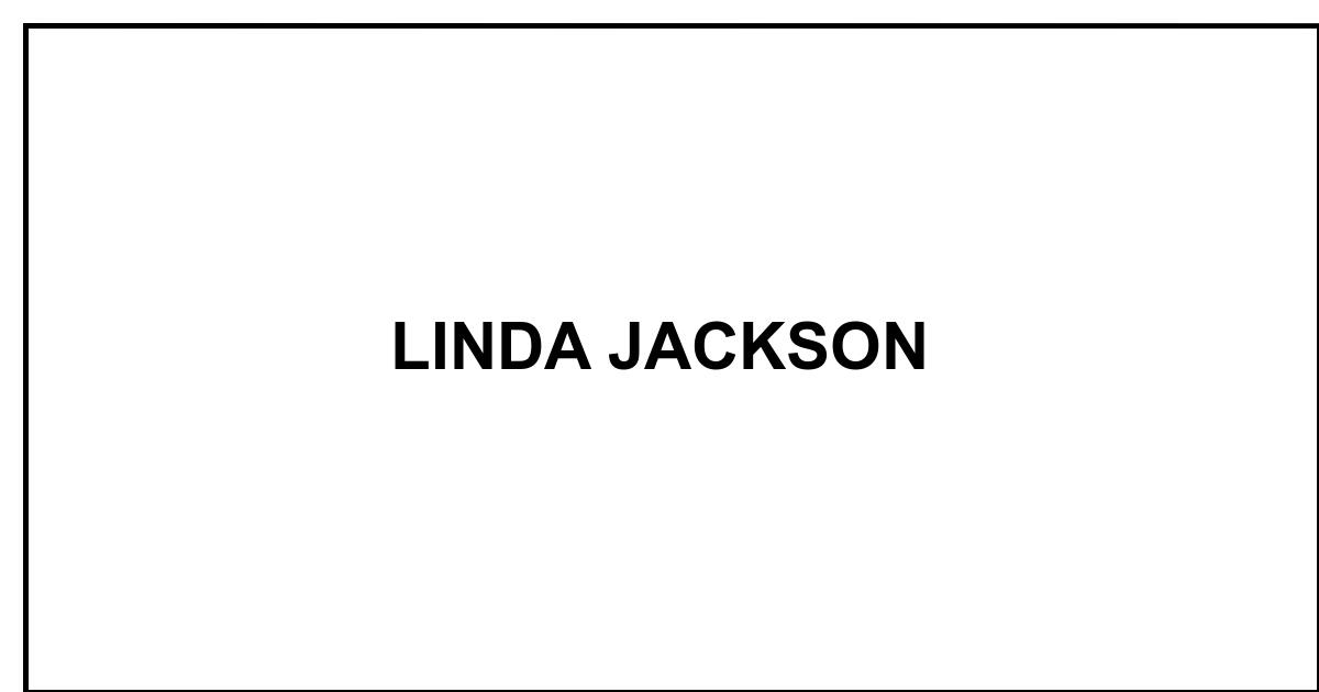 Obituary: LINDA JACKSON