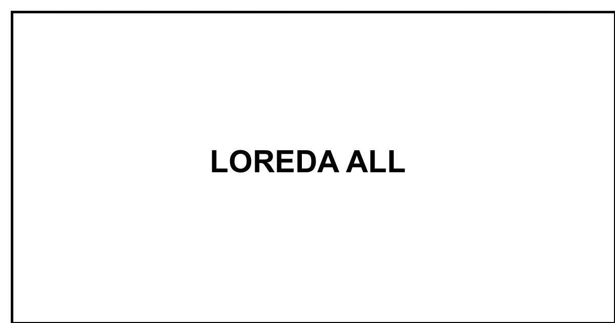 Obituary: LOREDA ALL