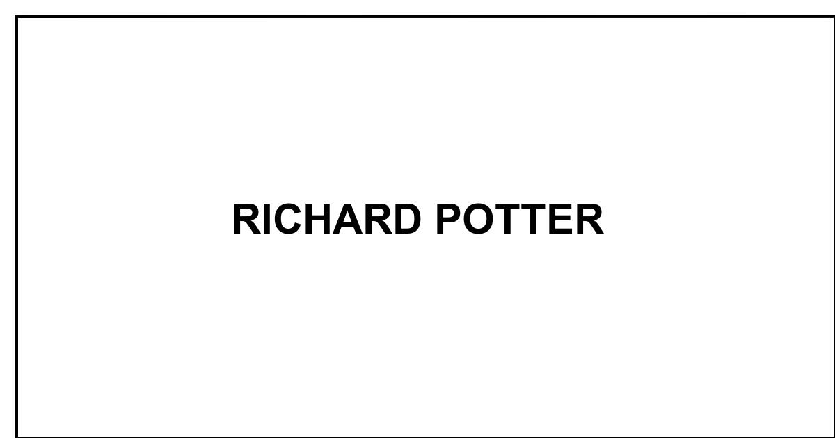 Obituary: RICHARD POTTER