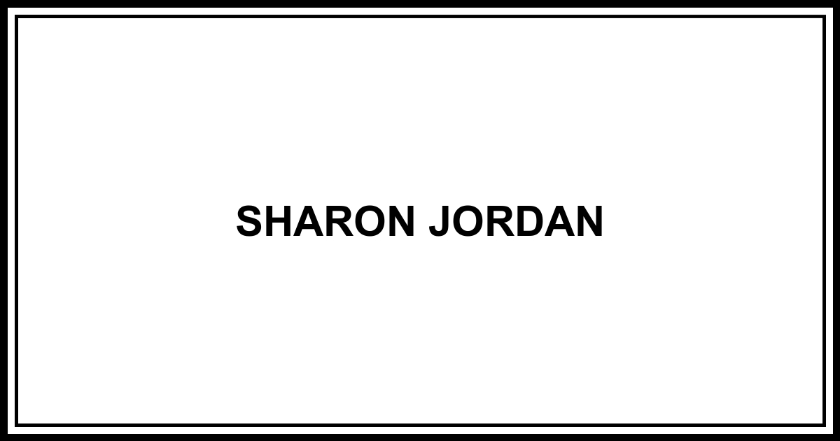 Obituary: SHARON JORDAN