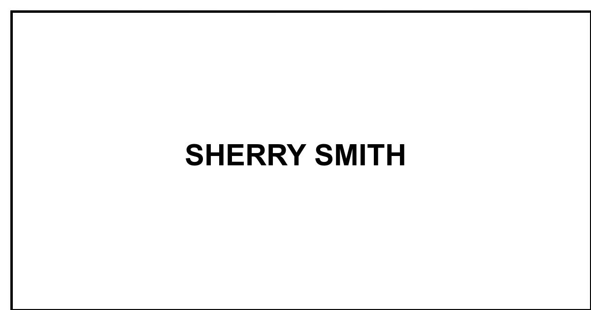 Obituary: SHERRY SMITH
